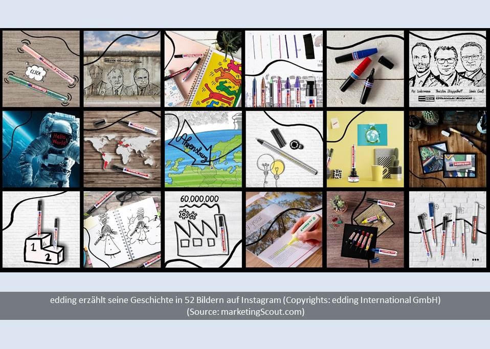 Storytelling via Instagram: edding erzählt seine Firmengeschichte in 52 ...
